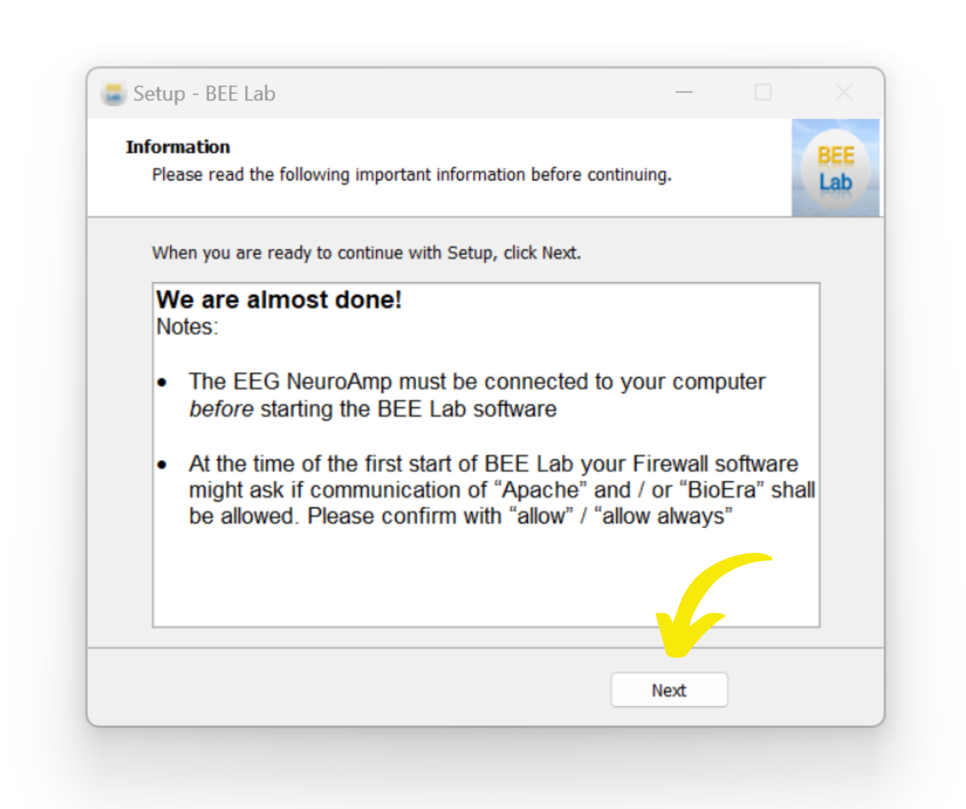 BEE Lab Install | BEE Medic